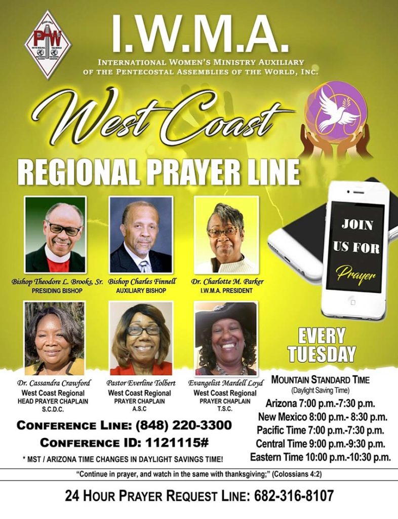 West Coast Regional Prayer Line - International Women's Ministry Auxiliary